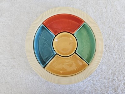 Fiesta Relish Tray 5 Colors Complete Fiestaware Set HLC Homer Laughlin ...