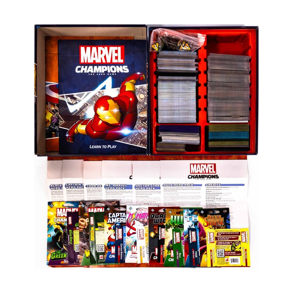 FFG Board Games Marvel Champions LCG Collection #113 - Base Set + 5 H Fair/NM | eBay
