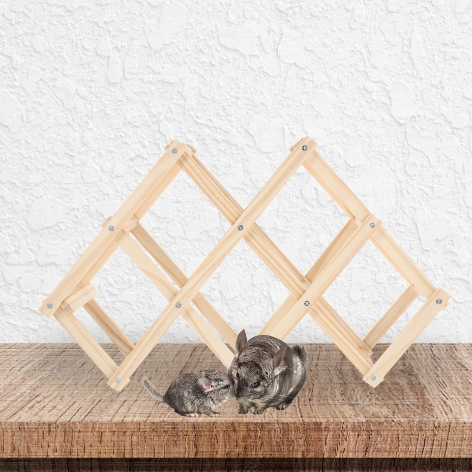 Wooden Hamster Climbing Ladder Rat Climbing Toy Natural Wood Hanging ...