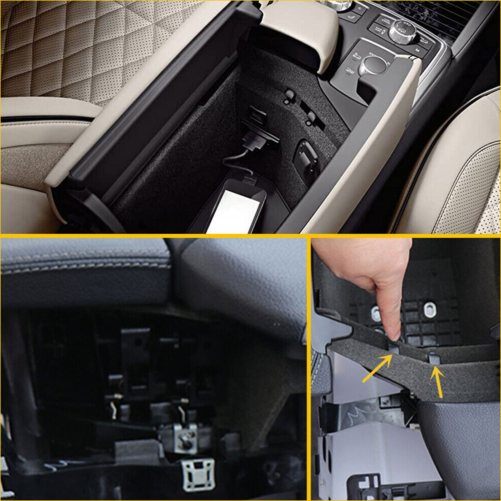A1666804103 Center Console Armrest Latch Clip For Mercedes-Benz W166 ML ...