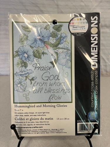 NOS Dimensions Counted Cross Stitch Kit 65015 "Hummingbird and Morning ...