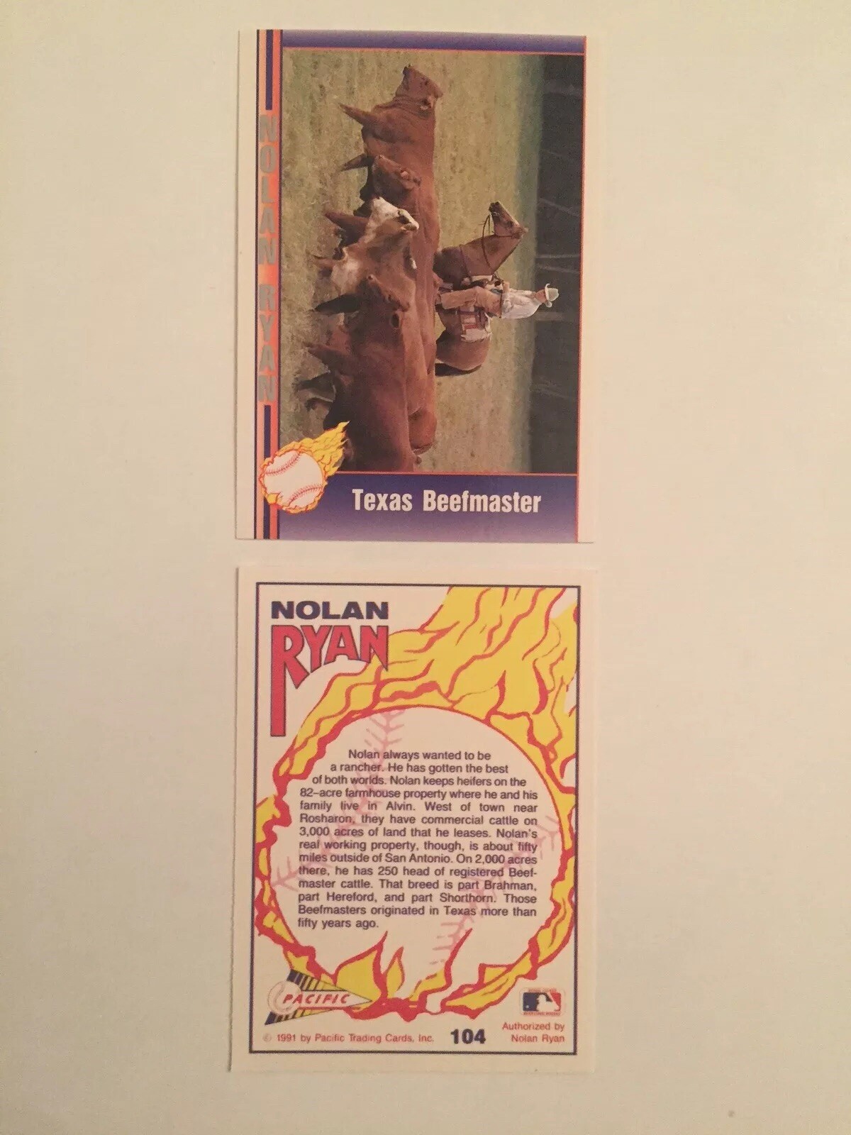 1991 Pacific Nolan Ryan Texas Express - Nolan Ryan #104 for sale online ...