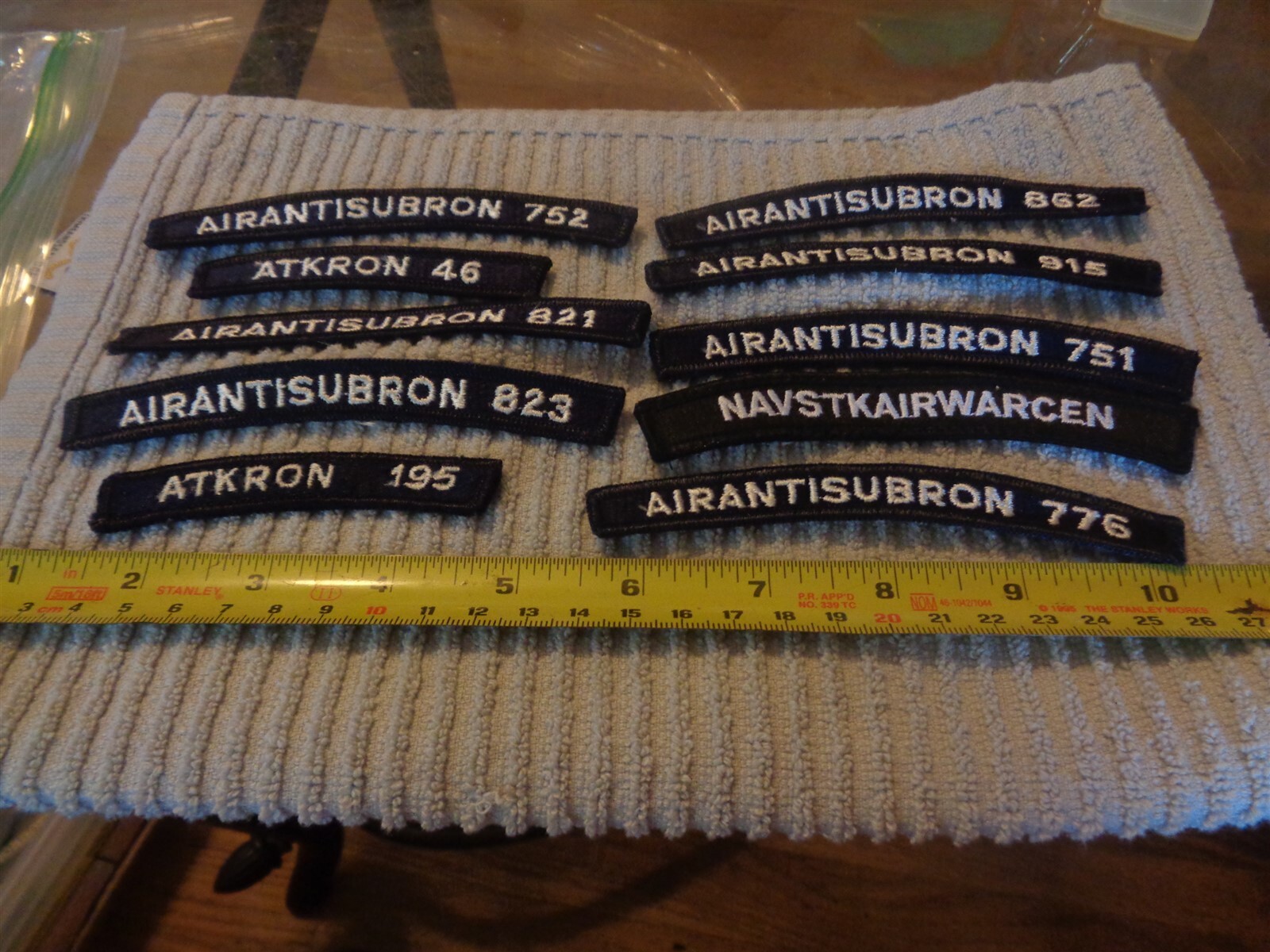 Ten (10) Different Navy Tabs or Rockers (BOX KIWI BAG#XY23) | eBay