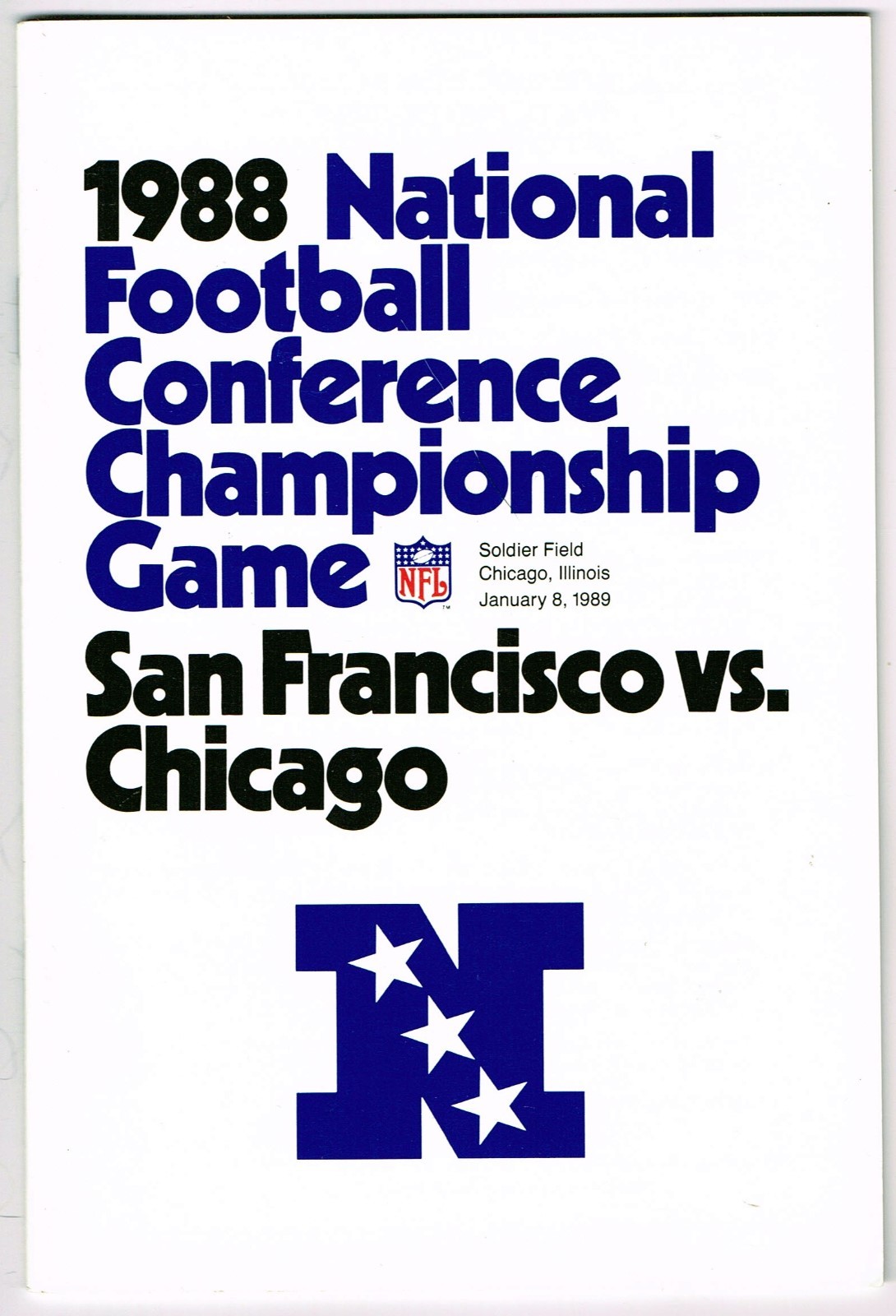 1988 NFC Championship Game 49ers vs Bears NFL Football Media Guide | eBay