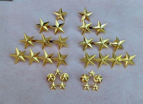 A Set WW2 US Military Army Air Force Stars General Rank Badge Pin ...