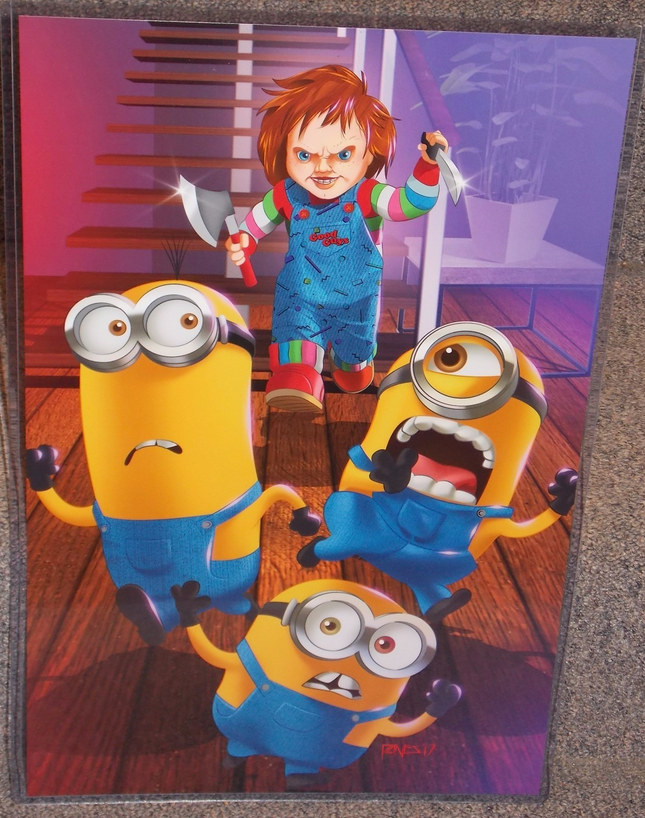 Chucky vs The Minions Glossy Art Print 11 x 17 In Hard Plastic Sleeve ...
