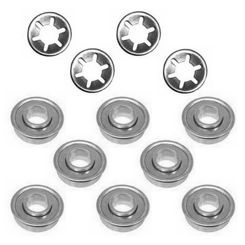 Set Lawnmower Wheel Push Clips + Wheel Bearings fit for Honda Rover ...