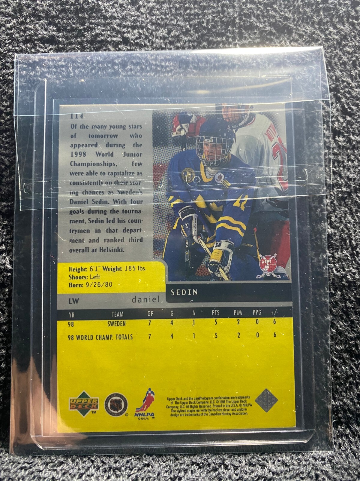 1998-99 Black Diamond - Rookie - #114 Daniel Sedin | eBay
