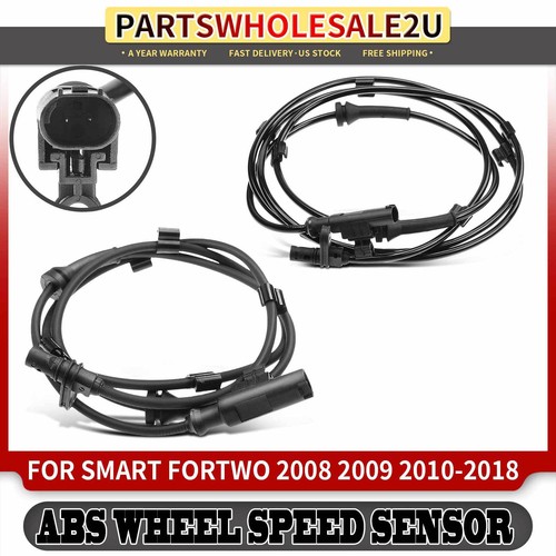 2x Rear Left & Right ABS Wheel Speed Sensor for Smart Fortwo 2008-2018 ...