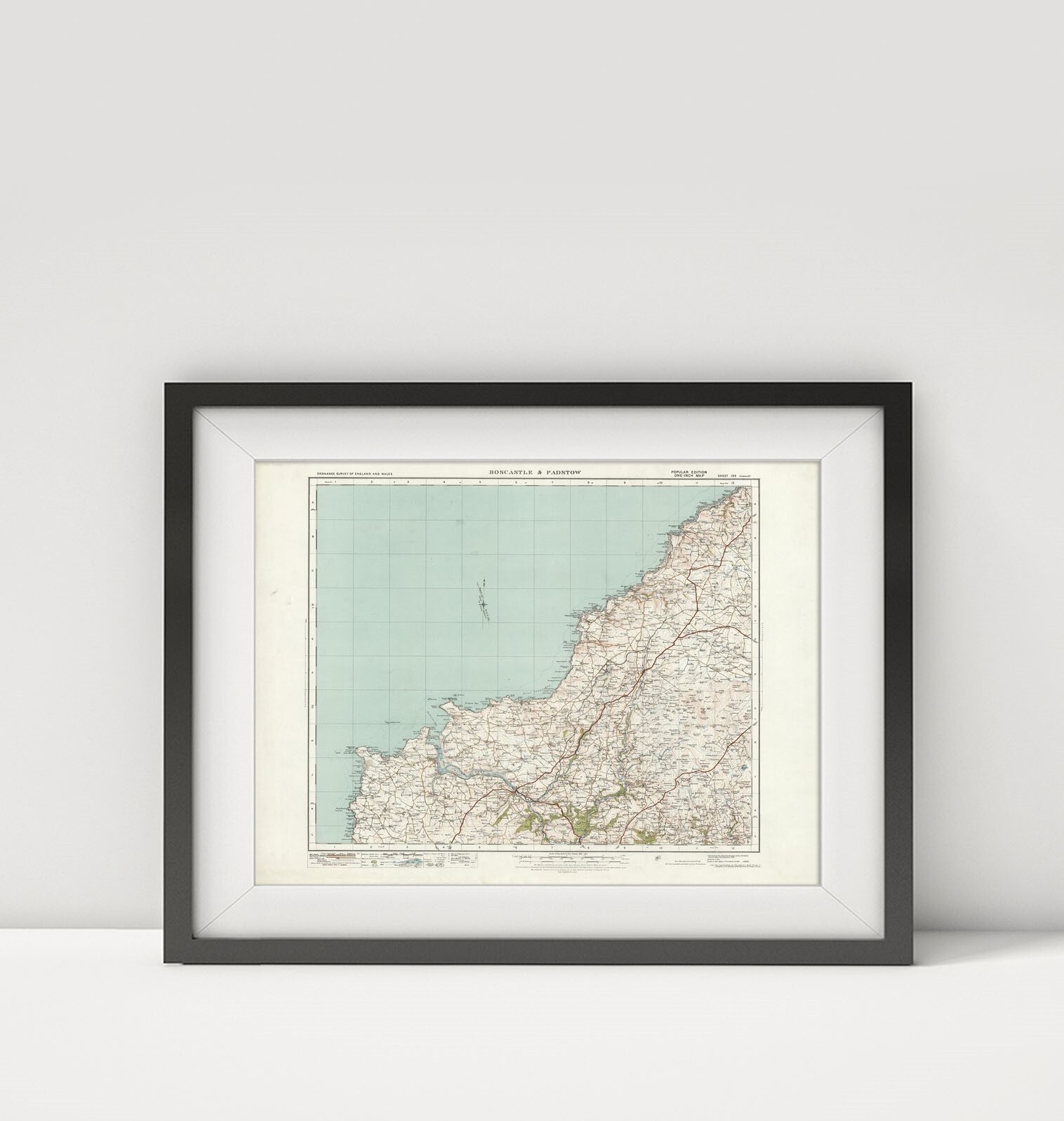 1913 Map of England|Sheet 136. Boscastle & Padstow - Sheet 136 ...