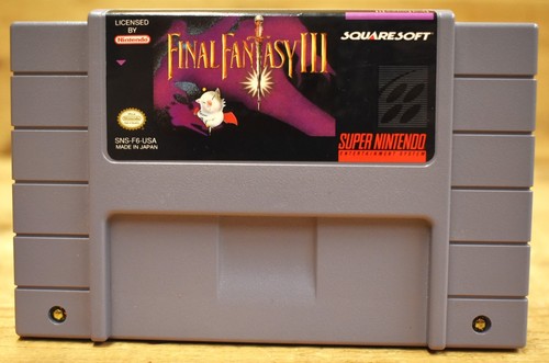 Final Fantasy III SNES Video Game Cartridge Super Nintendo Tested Good ...