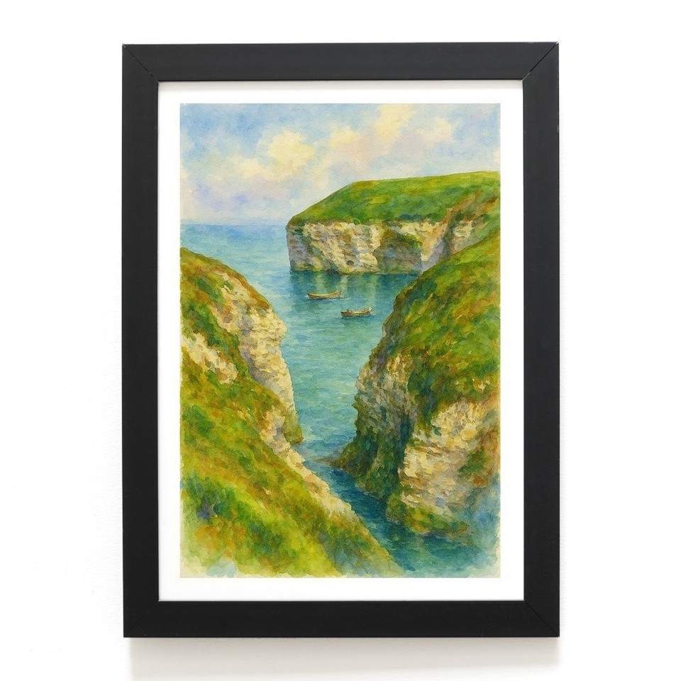 A3 PRINT - Flamboro Head - Vintage Art Style | eBay UK