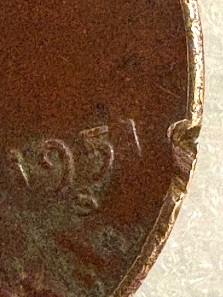 RARE 1951 S Wheat Penny Coin Error Die Cracks on Rim, Off-center, L on ...