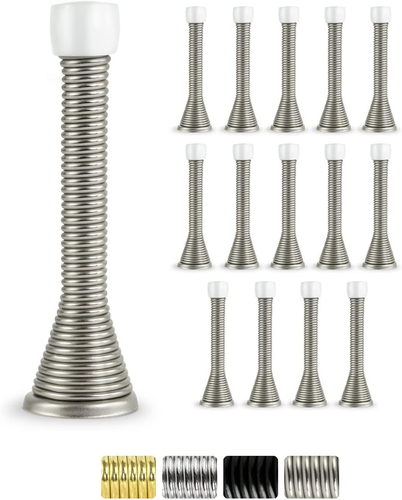 Jack N’ Drill 15 Pack Spring Door Stoppers for Bottom of Door, 100% ...