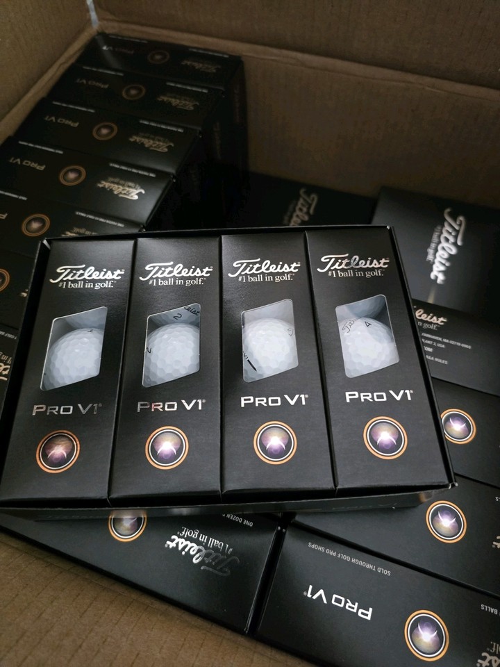 2025 6 DOZEN TITLEIST WHITE PRO V1 GOLF BALLS 72 BALLS TOTAL New In BOX ...