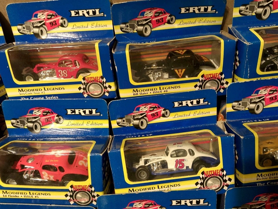 LOT OF 14 ERTL NUTMEG MODIFIED LEGENDS 1/64 DIECAST RACE CARS LIMITED ...