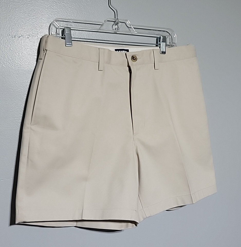 Land's End Mens Tan Traditional Fit 100% Cotton Shorts Sz 36 Preppy ...