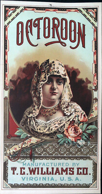 AUTHENTIC PLUG TOBACCO LABEL CADDY c1880S Octoroon RICHMOND VIRGINIA | eBay