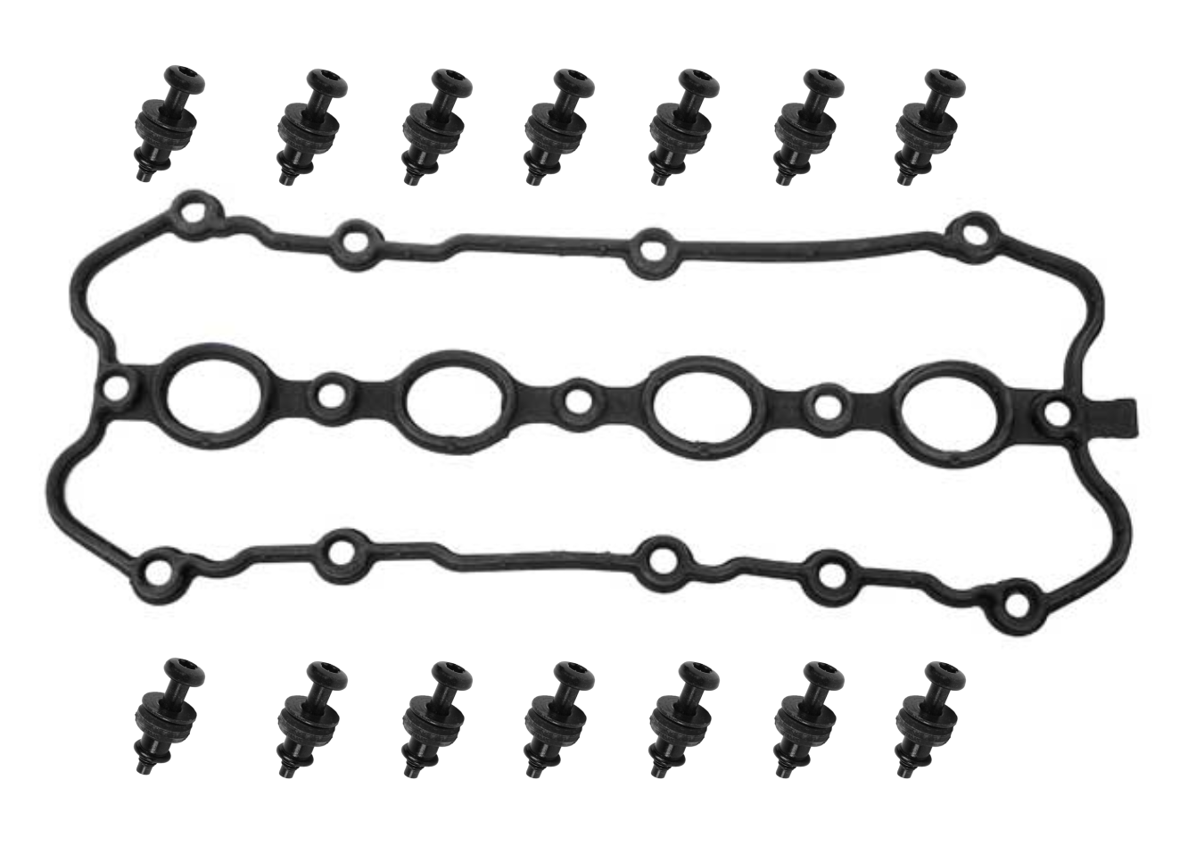 Valve Cover Gasket w/ 14xBolts for VW Eos Golf R GTI Jetta GLI Passat 2 ...