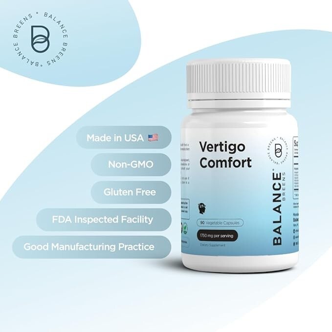 Vertigo Relief Supplement 1750 Mg -Inner Ear Balance - Motion Sickness ...