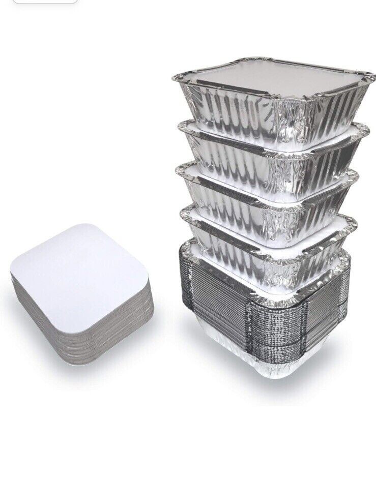Spare Essentials 55 Pack - Aluminum Pan/Containers with Lids/Foil ...