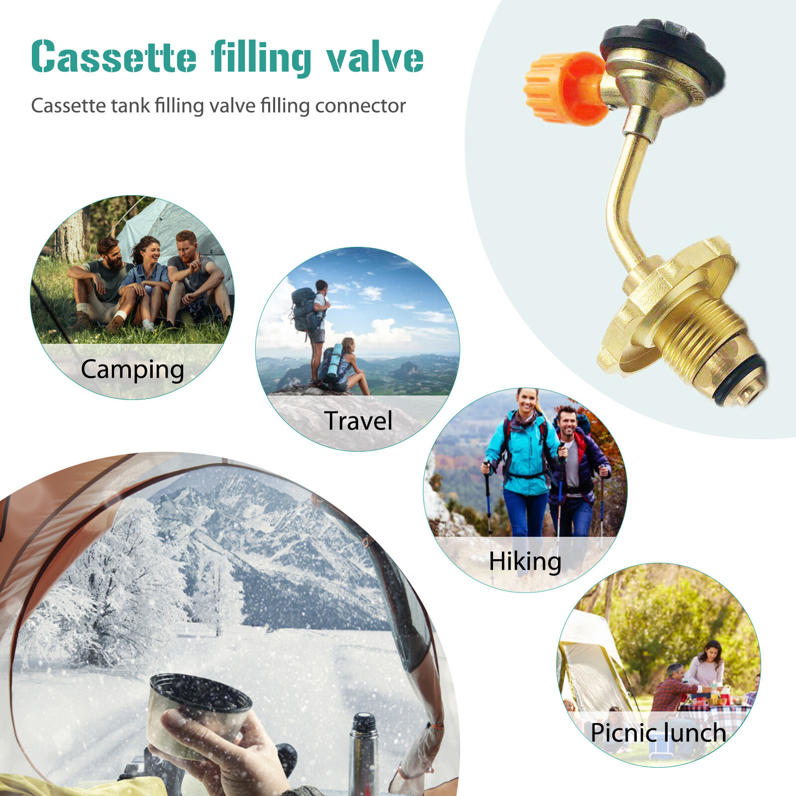 Cassette Butane Filling Valve Direct Connection Air Tank Valve Camping ...