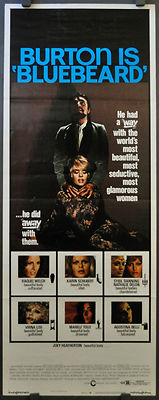 Bluebeard 1972 ORIG 14X36 MOVIE POSTER RICHARD BURTON RAQUEL WELCH ...