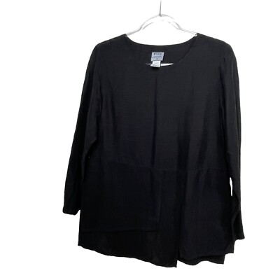Click by Color Me Cotton Rayon Black Size S Lagenlook Resort Artsy ...