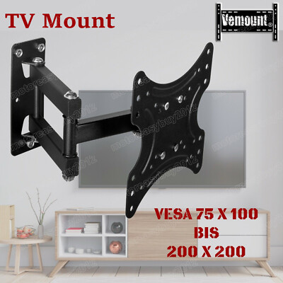Articulating Single Arm Tilt Rotate TV Bracket Wall Mount UP to VESA ...
