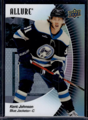 2023-24 UD Allure Kent Johnson Black Rainbow #99 Columbus Blue Jackets ...