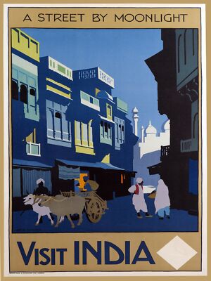 7644.Vintage design Poster.Home room office decor.Visit Moonlight India ...