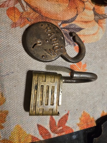 Vintage Old Radio Padlock and brass lock 2 locks | eBay