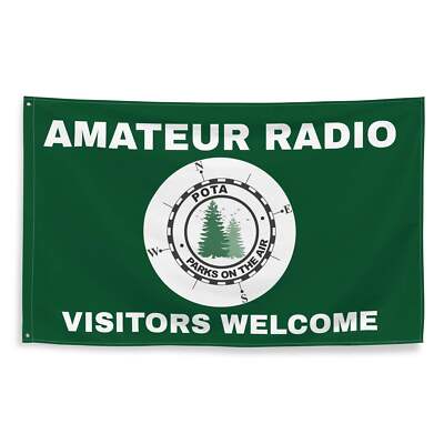 Large Horizontal Green Parks on the Air Flag - POTA - Amateur Radio 34. ...