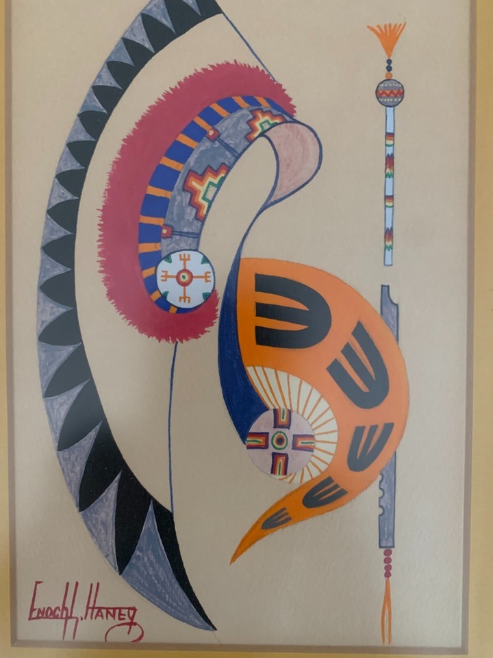 VINTAGE ORIGINAL SIGNED FRAMED 1971 ENOCH HANEY PAINTING WITH FREE ...