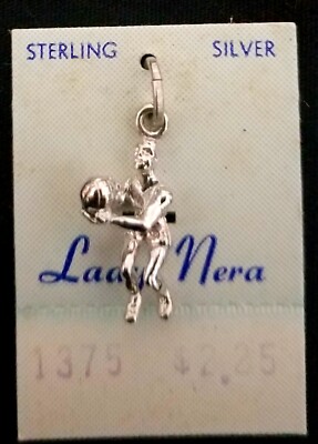 Rare Old Stock Vtg LADY NERA Sterling Silver Bowling Bowler Charm ...