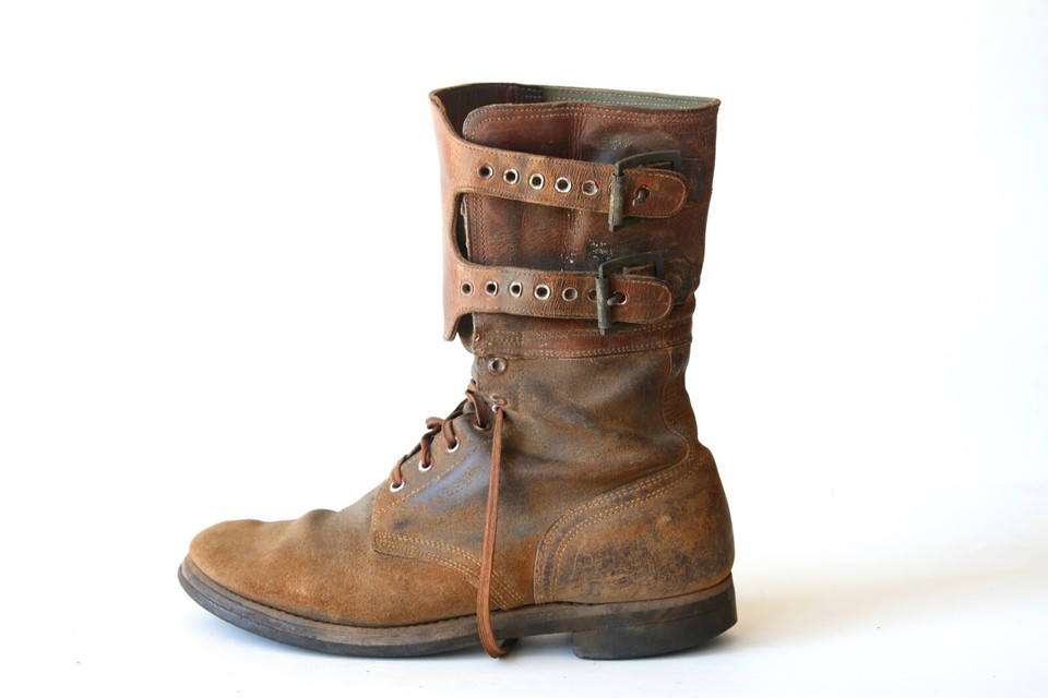 WW2 US Army Military M1943 M43 Double Buckle Combat Boots Shoes 8 1/2e ...