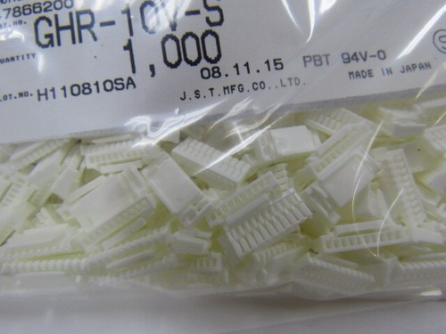 JST GHR-10V-S per Lot GH Series 1.25 mm Pitch 10 Position Single Row ...