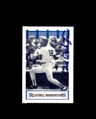 Claudell Washington Signed 1992 Wiz The 80's New York Yankees Autograph ...