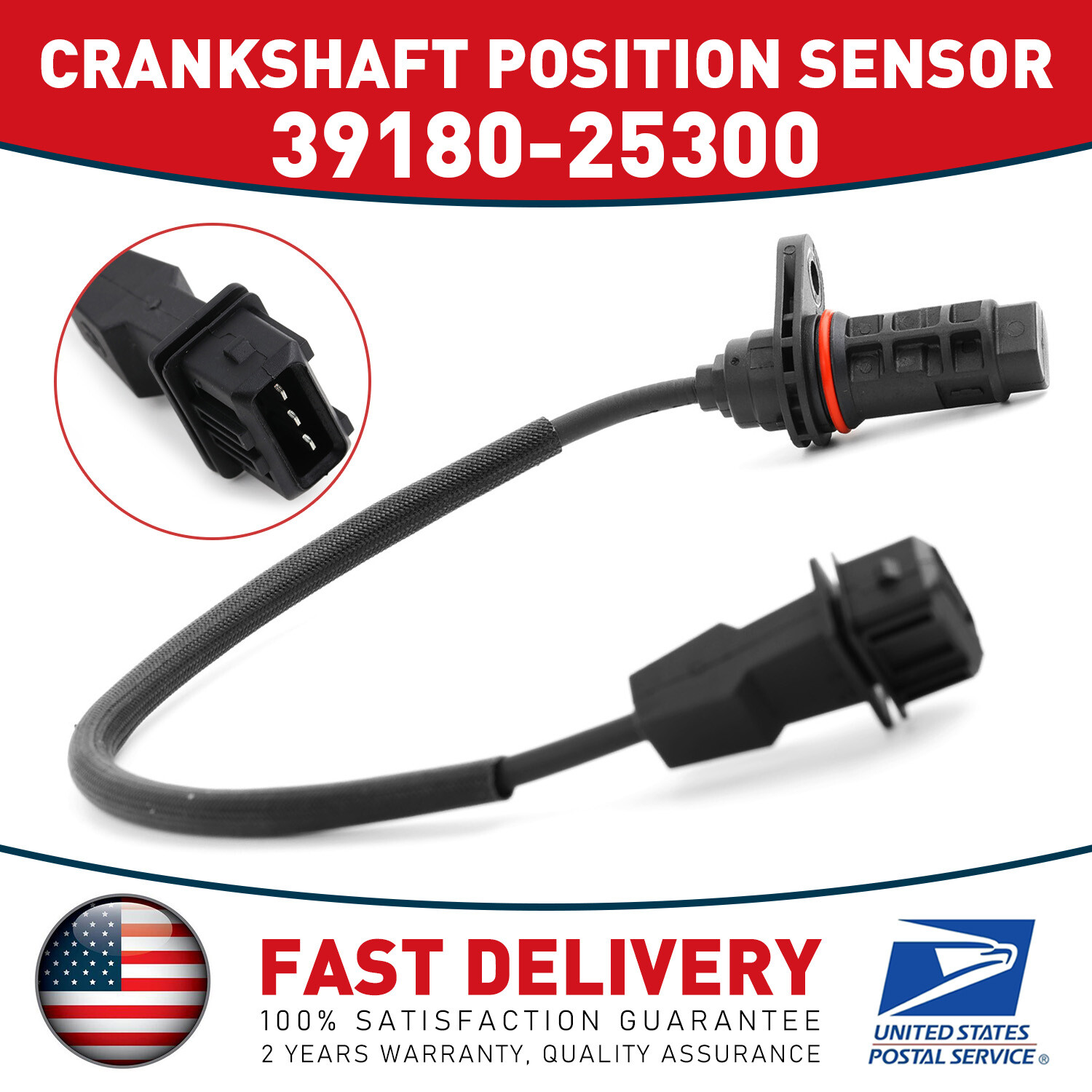 Crankshaft Position Sensor FOR 06-16 HYUNDAI KIA 2.0L 2.4L 39180-25300 ...