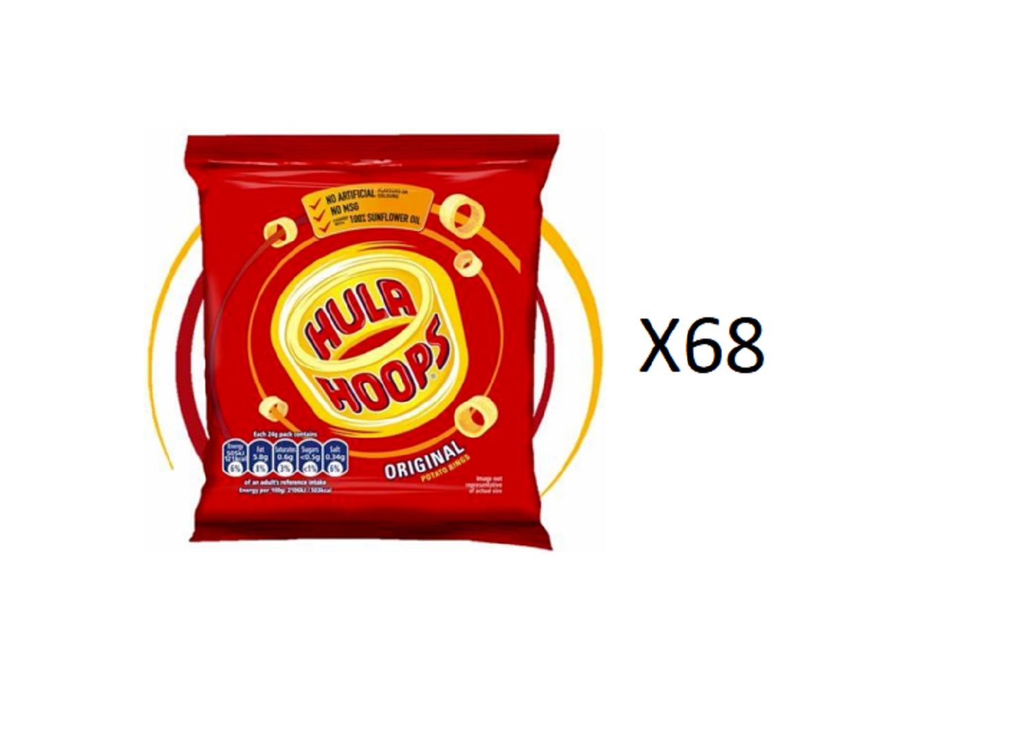 12 x Hula Hoops Original 24g Crisps HP Snacks PACK OF 68 (Total 816) | eBay