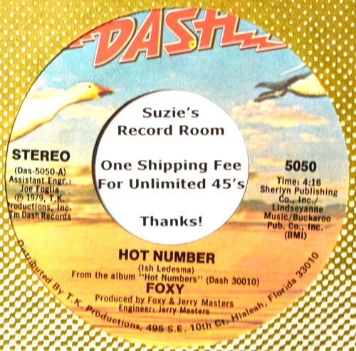 Foxy Hot Number / Call It Love #A Disco Funk R&B Dance Jukebox 45 7 ...