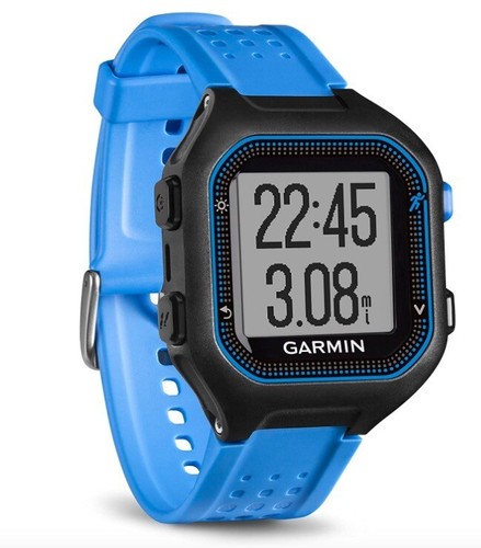 GARMIN Forerunner 25 GPS Sport Running Watch, Large Mens (black/blue ...