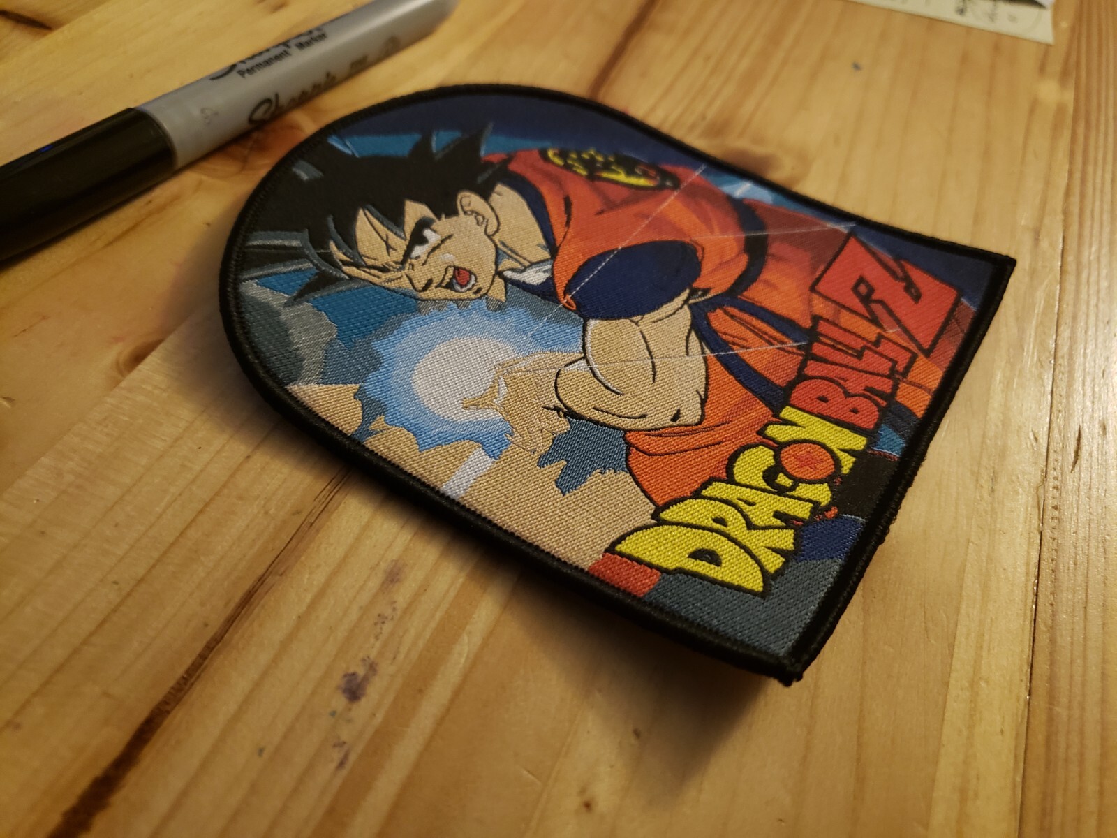 Dragon Ball Z Goku Woven Patch GT Vegeta Trunks Saiyan Heavy Metal Vest ...
