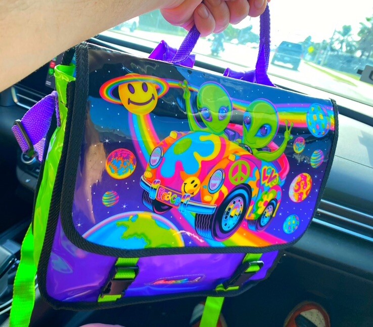 Vintage Lisa Frank Aliens Zoomer & Zorbit Messenger Bag Purse Backpack ...