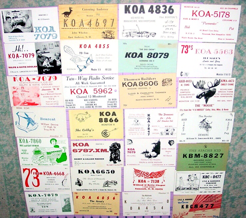 28 Vintage QSL Ham Radio Amateur Radio Station ID Card Swap K Prefix ...