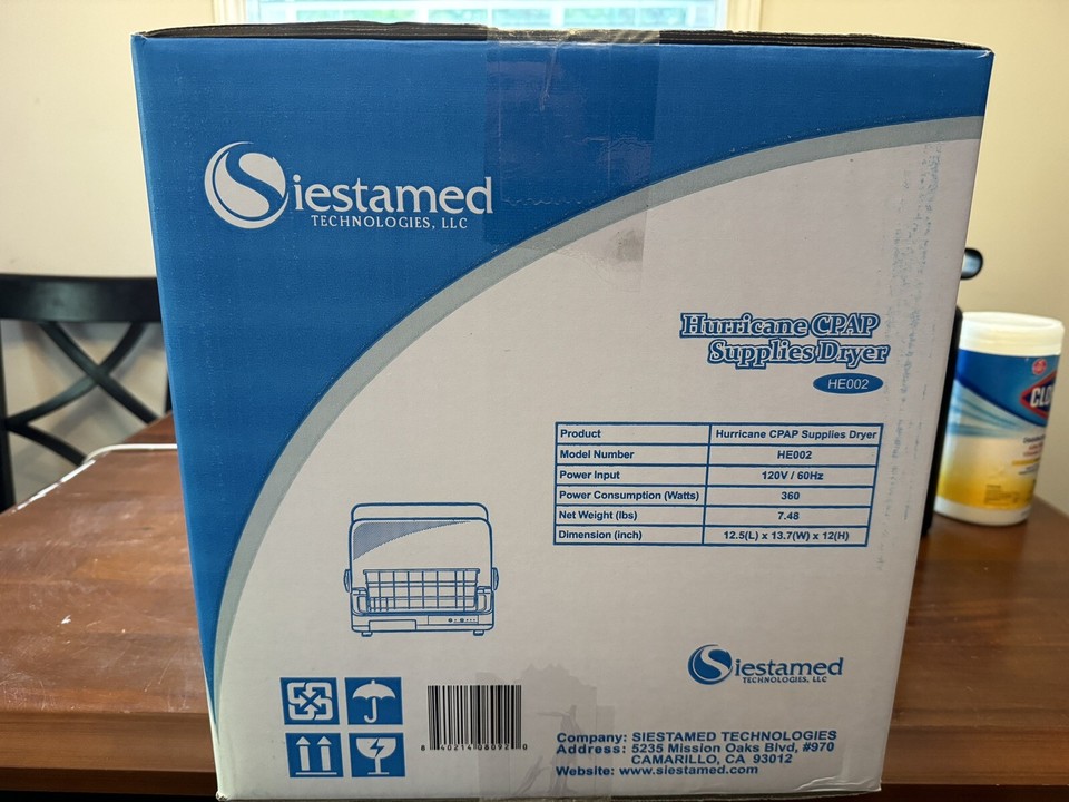 CPAP Hurricane Multiple Dry Time Options Equipment Dryer - White (HE002 ...
