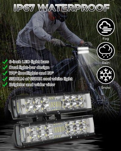 For Talaria Sting R MX4 LED Headlight Dual Light Bar with Bracket Plug ...