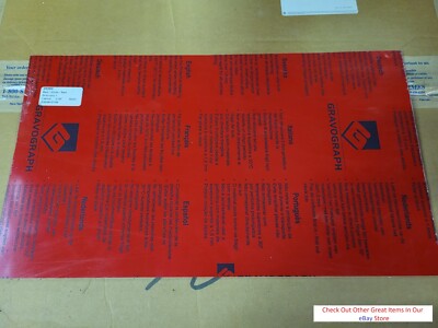 Gravotech Gravoply Engraving Sheets, Set of 8, Various Sizes/Colors | eBay