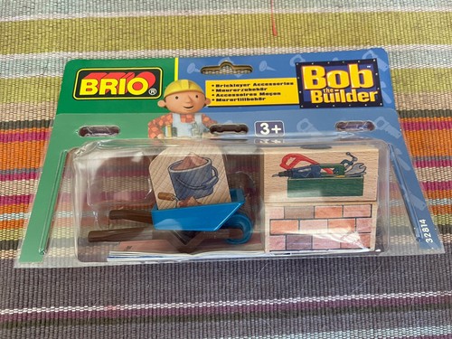 32814 BRIO Wooden Train Bob the Builder Bricklayer Accessories! NIB ...