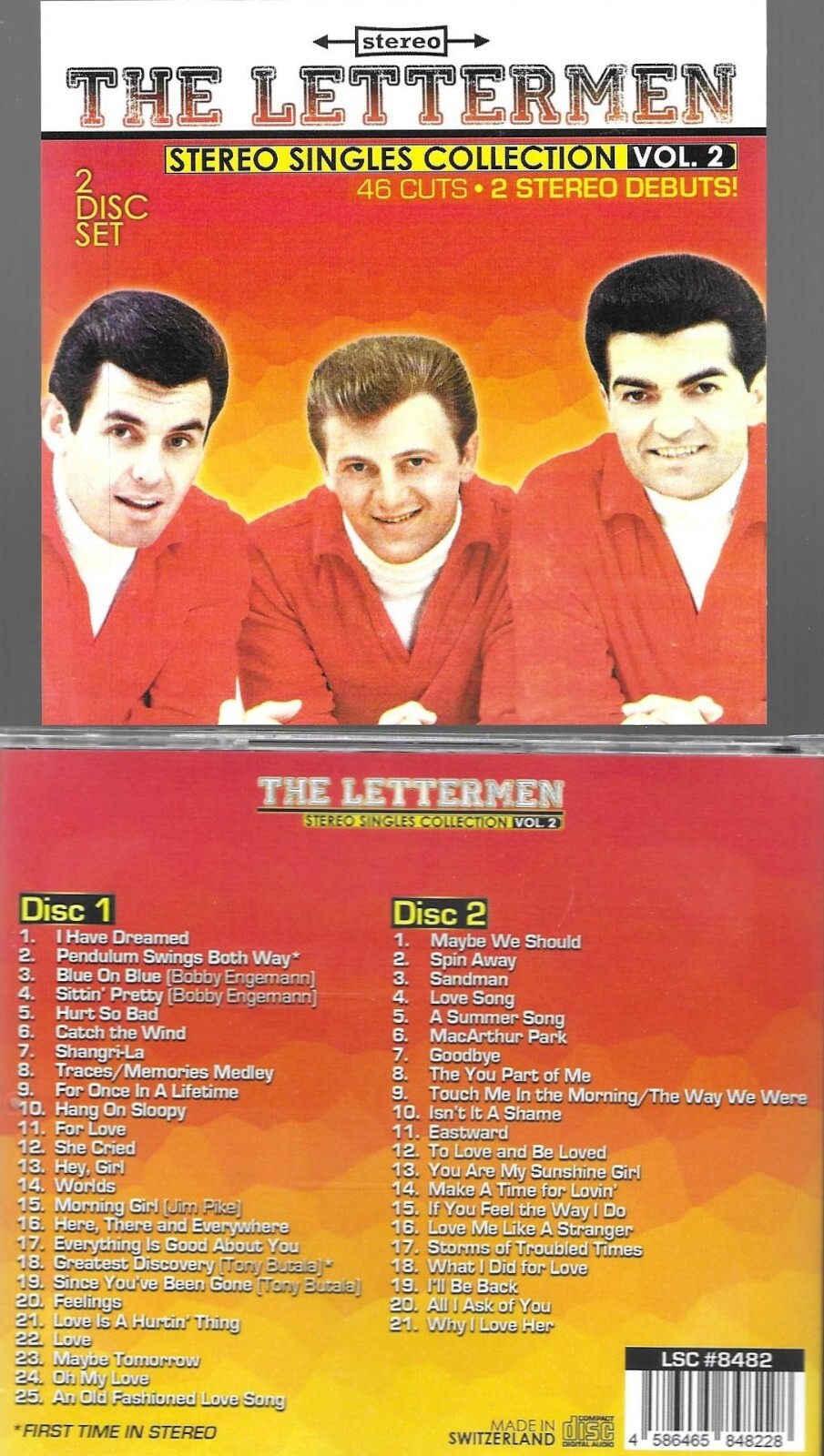 LETTERMEN-STEREO SINGLES COLLECTION V.2-2 CDS-46 CUTS-2 STEREO DEBUTS ...